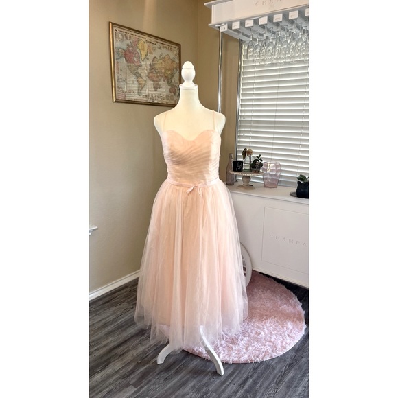 Dresses | Womens Tulle Spaghetti Strep Tea Length Dress | Poshmark